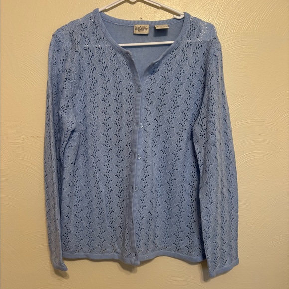 Classic Elements | Sweaters | Vintage Classic Elements Light Blue Lace ...